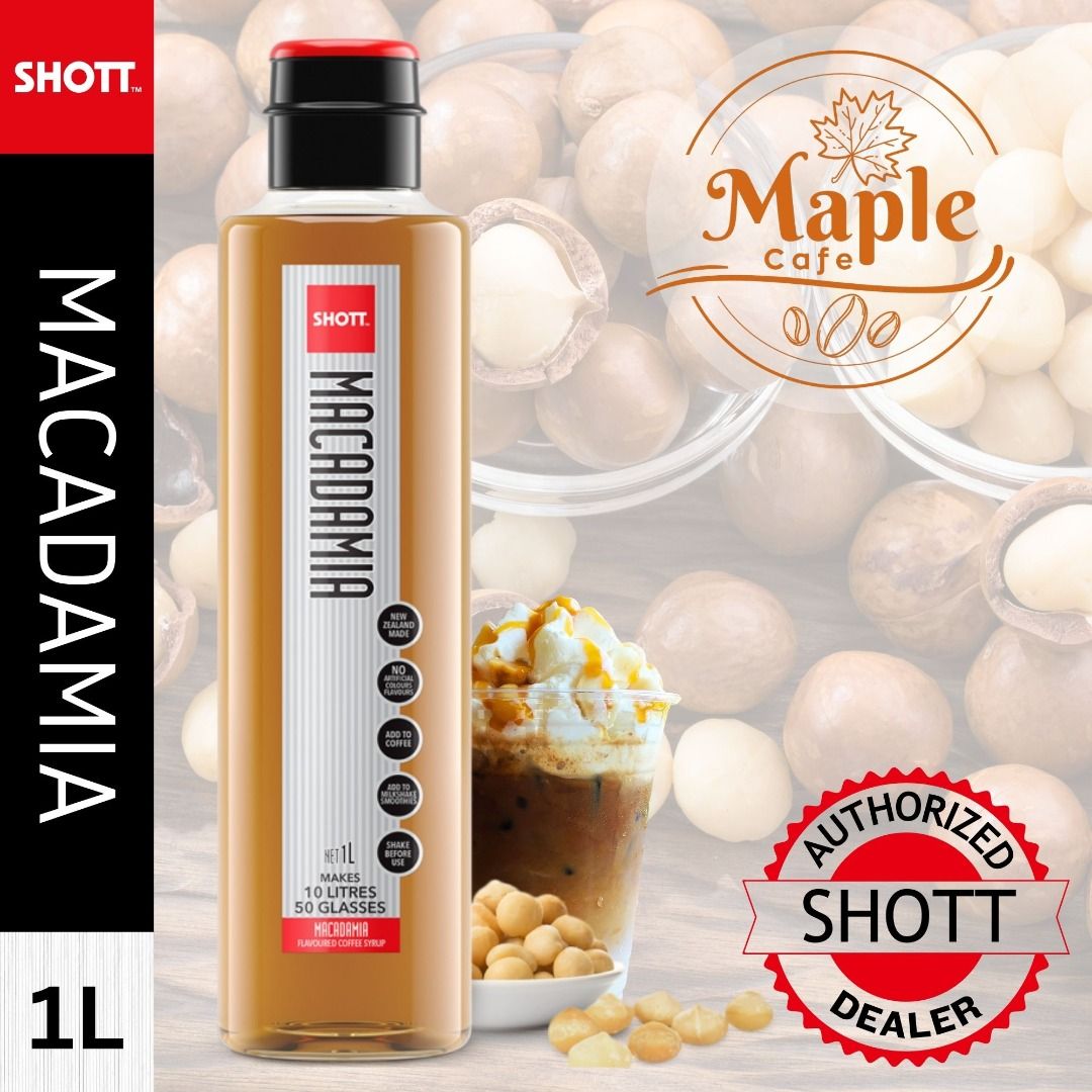Shott Macadamia Syrup 1 Liter Beverages Flavoring, Food & Drinks ...