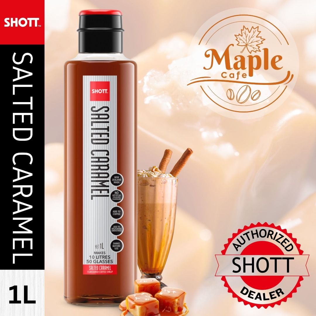 Shott Salted Caramel Syrup 1 Liter Beverages Flavoring, Food & Drinks ...