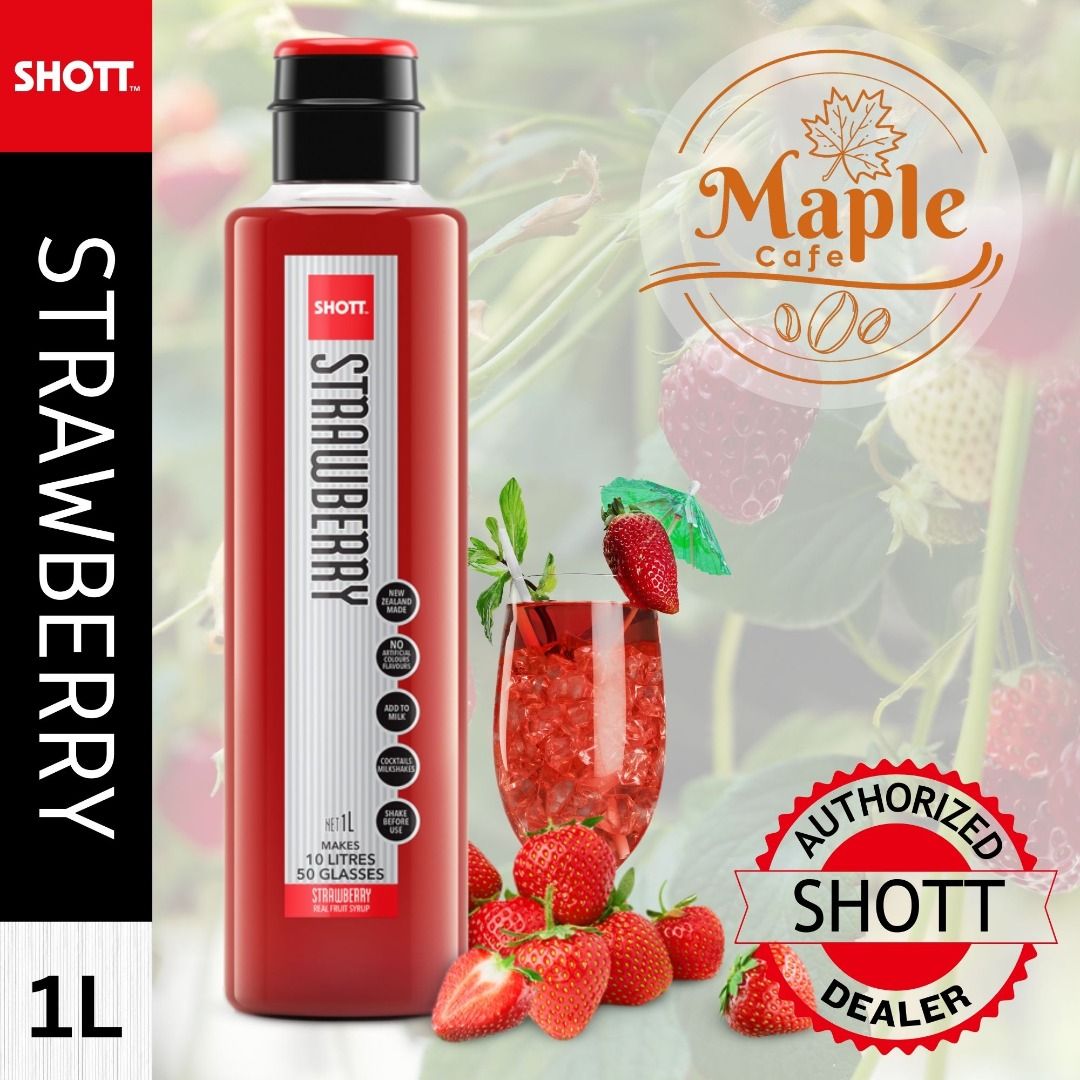 Shott Strawberry Syrup 1 Liter Beverages Flavoring, Food & Drinks ...