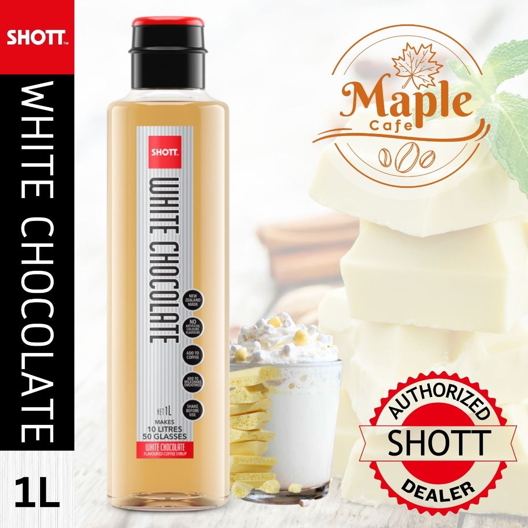 Shott White Chocolate Syrup 1 Liter Beverages Flavoring, Food & Drinks ...