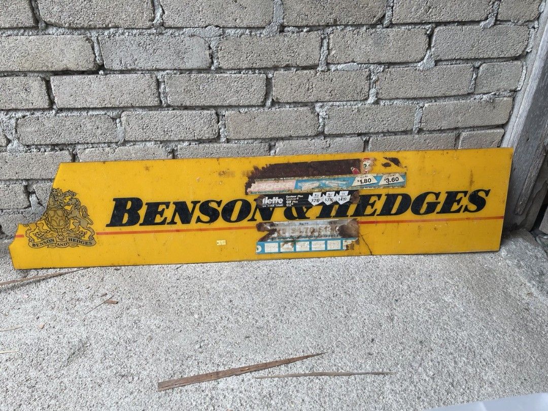 Signboard Benson & Hedges, Hobbies & Toys, Collectibles & Memorabilia ...
