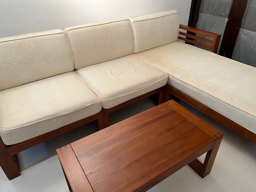 Sofa Set Scanteak KUL sofa L-shape, Furniture & Home Living, Furniture ...