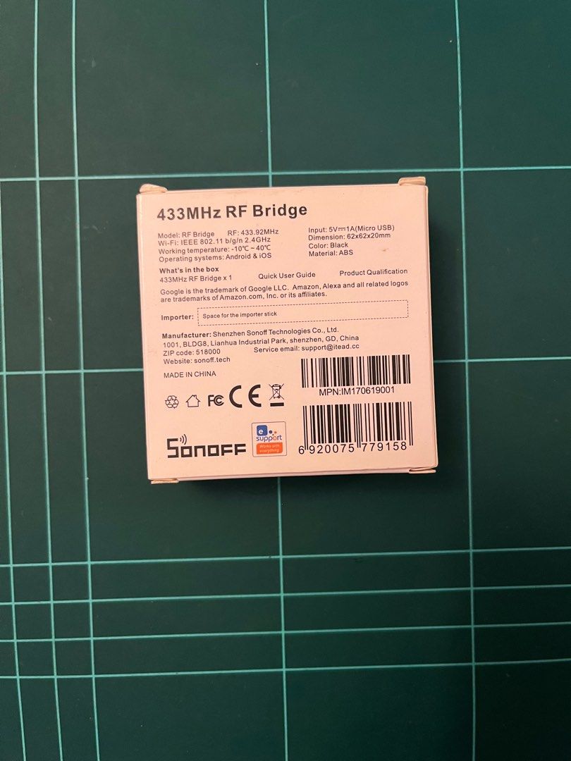 Sonoff 433MHz RF Bridge, Computers & Tech, Parts & Accessories, Other ...