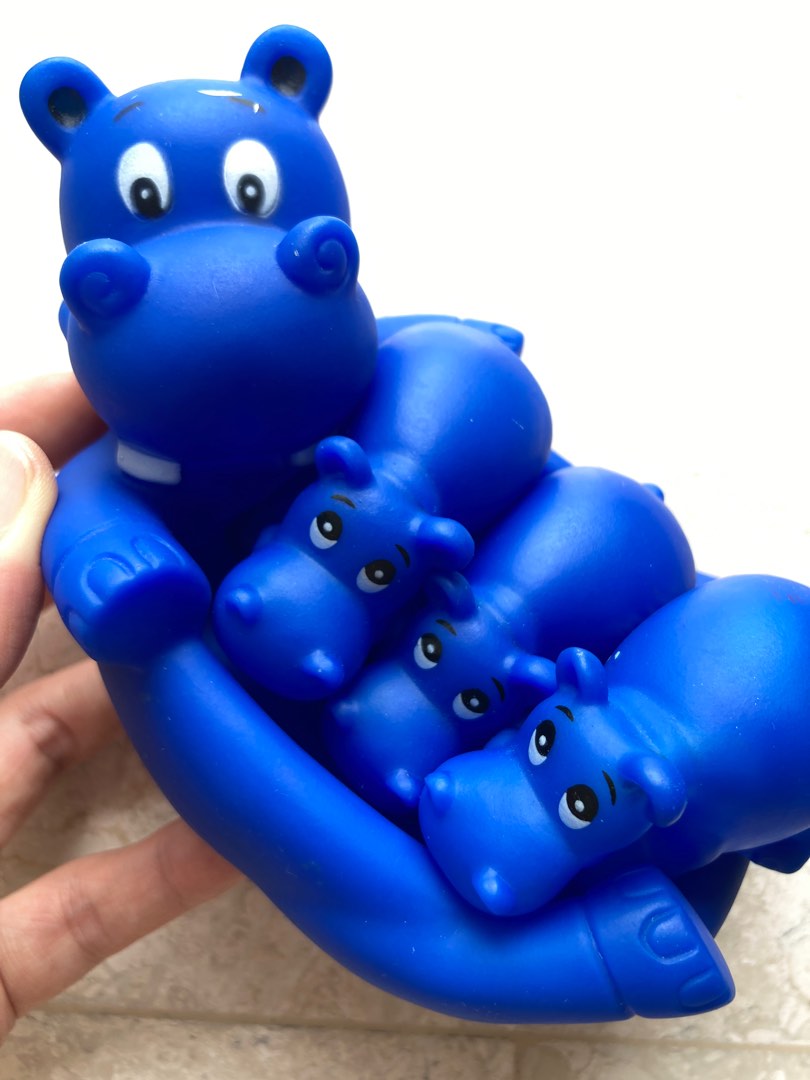 Squishing Squeaky Hippos, Babies & Kids, Infant Playtime on Carousell