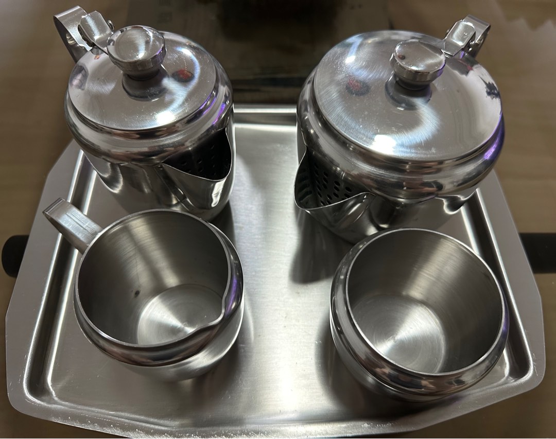 Stainless steel tea set, Furniture & Home Living, Kitchenware ...