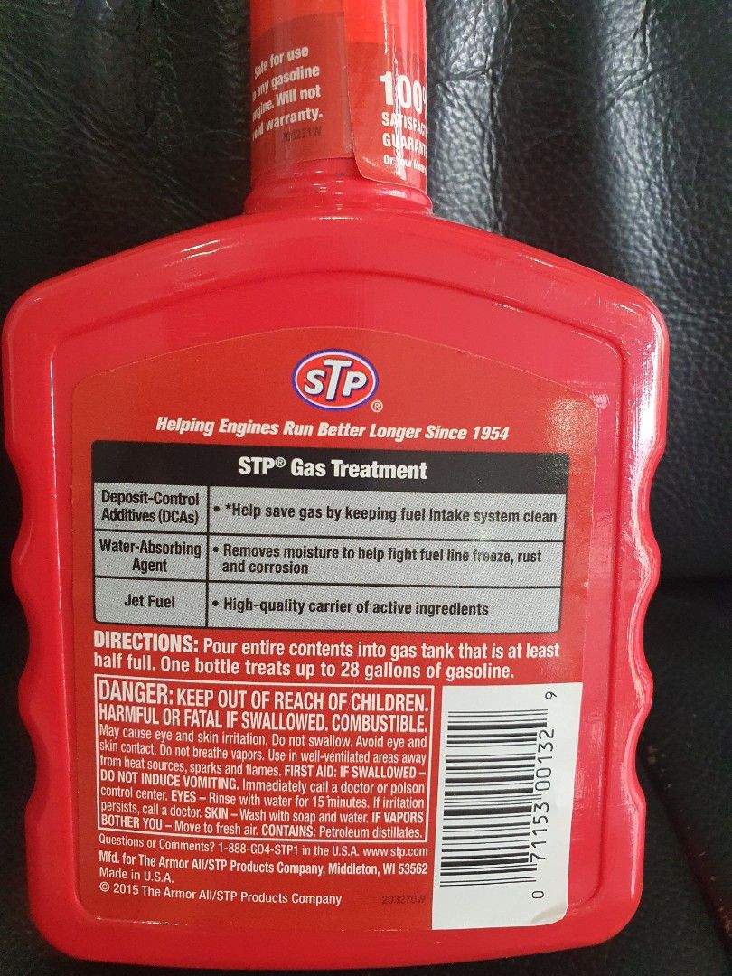 STP GAS TREATMENT 354ML, Car Accessories, Accessories on Carousell