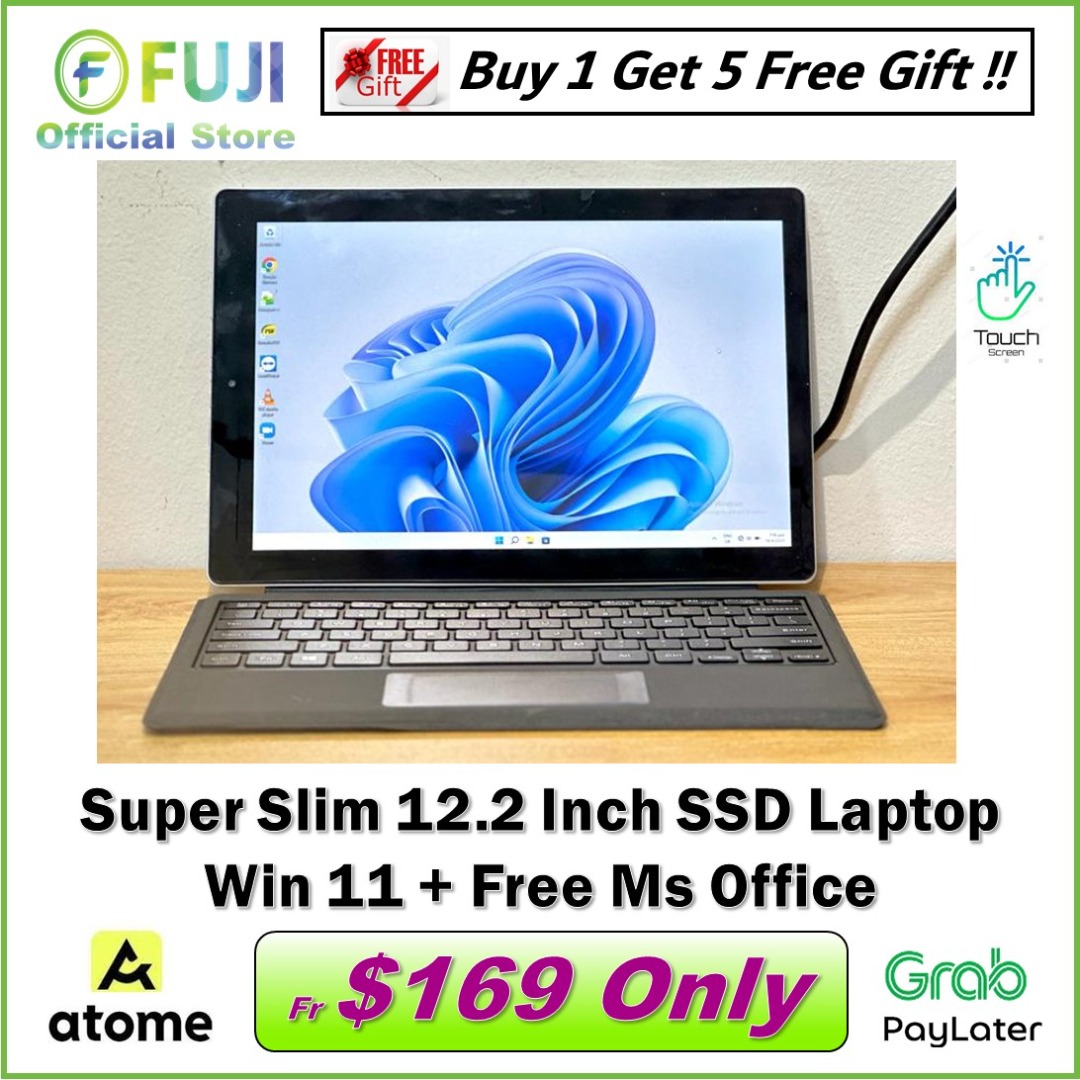 Super Slim 12.2 Inch SSD Tablet + Laptop - 100% Good Working Condition ...