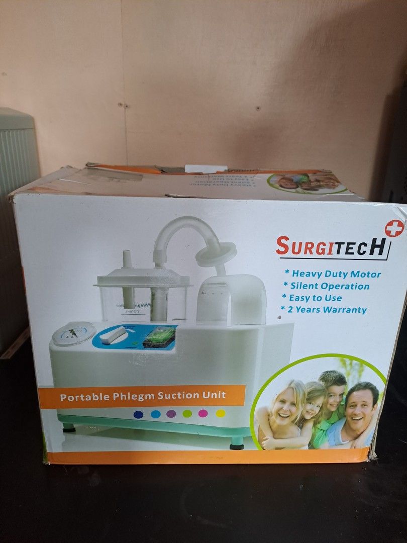 SURGITECH Portable Phlegm Suction Unit, Health & Nutrition, Medical ...