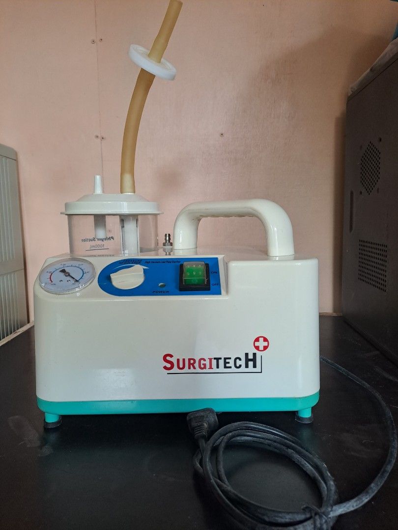 SURGITECH Portable Phlegm Suction Unit, Health & Nutrition, Medical ...