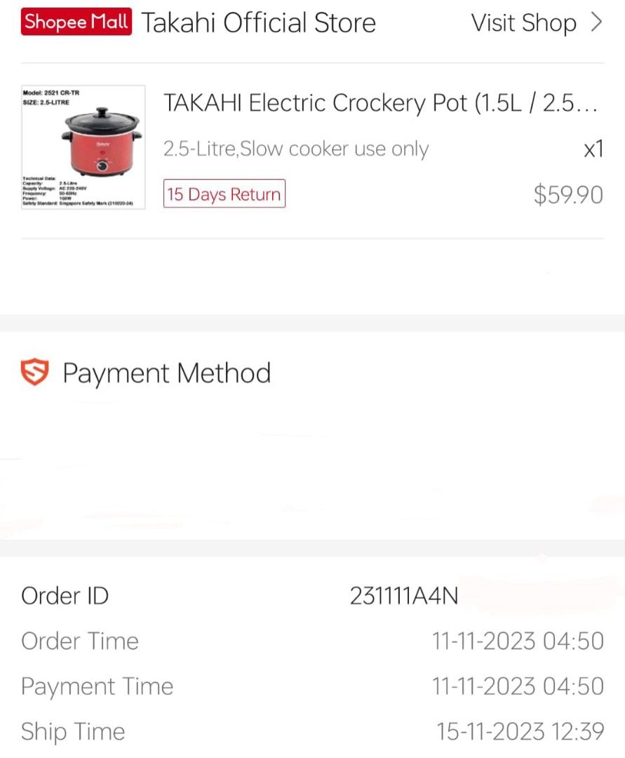 Takahi Electric Slow Cooker 2.5L with Box, TV & Home Appliances, Kitchen Appliances, Other ...