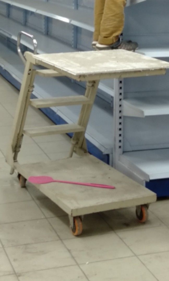 Tangga Beroda Platform Ladder Troley Steel, Furniture & Home Living ...