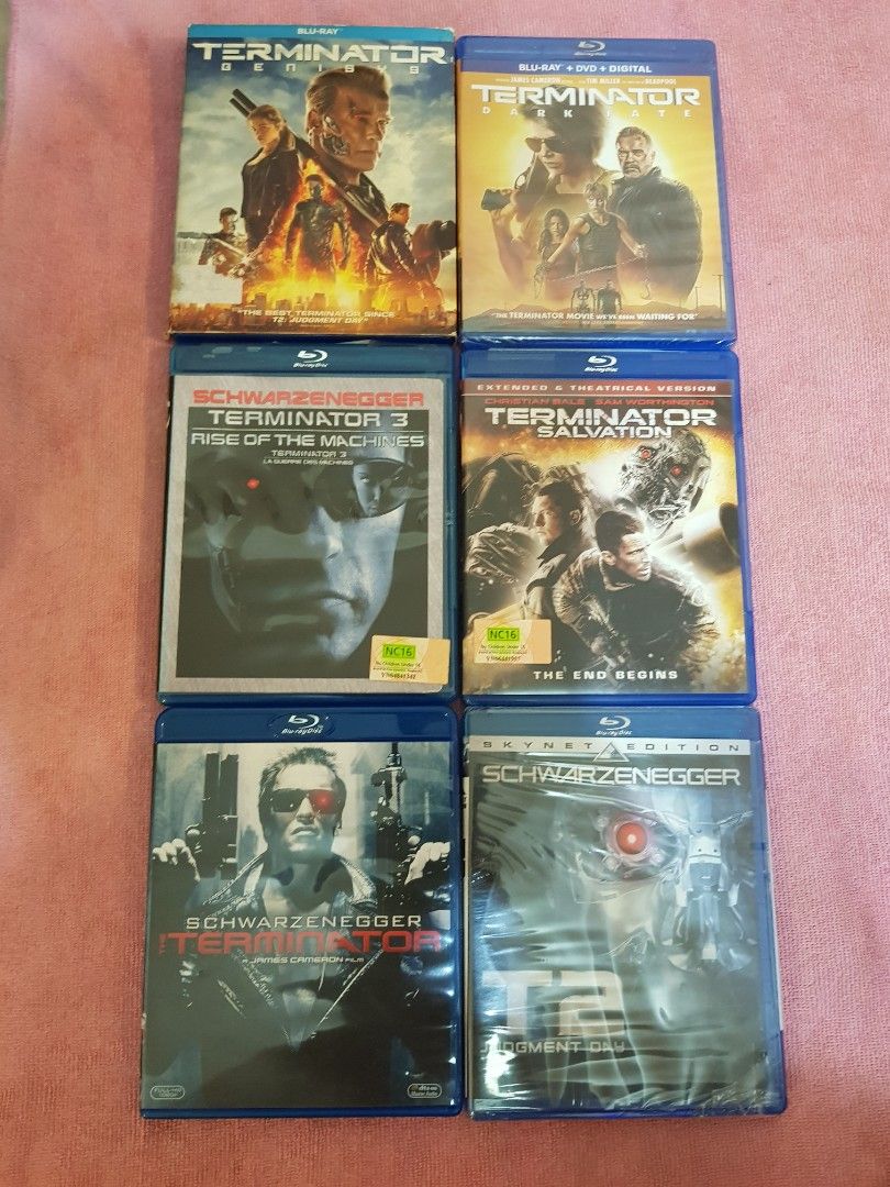 Terminator Complete 1-6 First Press Blu Ray Collection, Hobbies & Toys ...