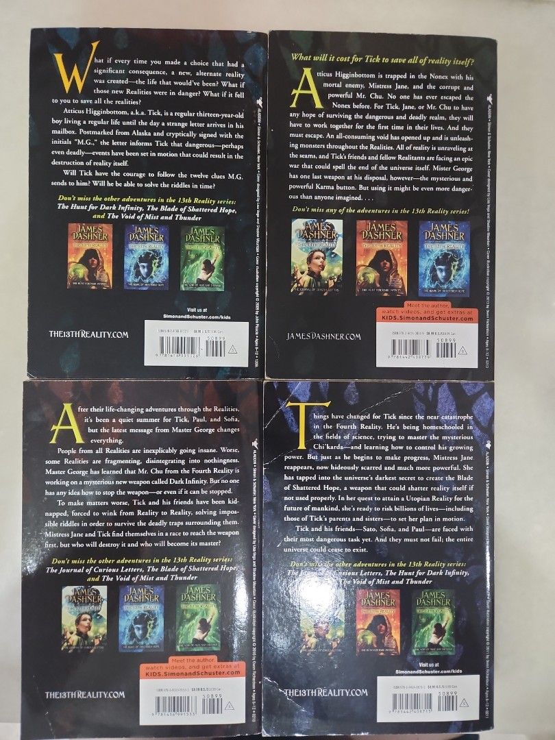 The 13th Reality book series by James Dashner, Hobbies & Toys, Books ...