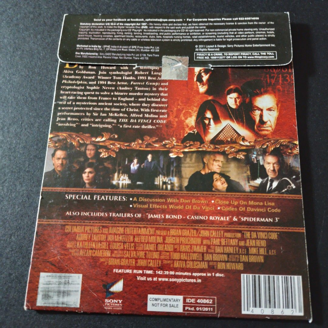 The Da Vinci Code (2006) DVD, (A Ron Howard Film); Lonely Planet ...