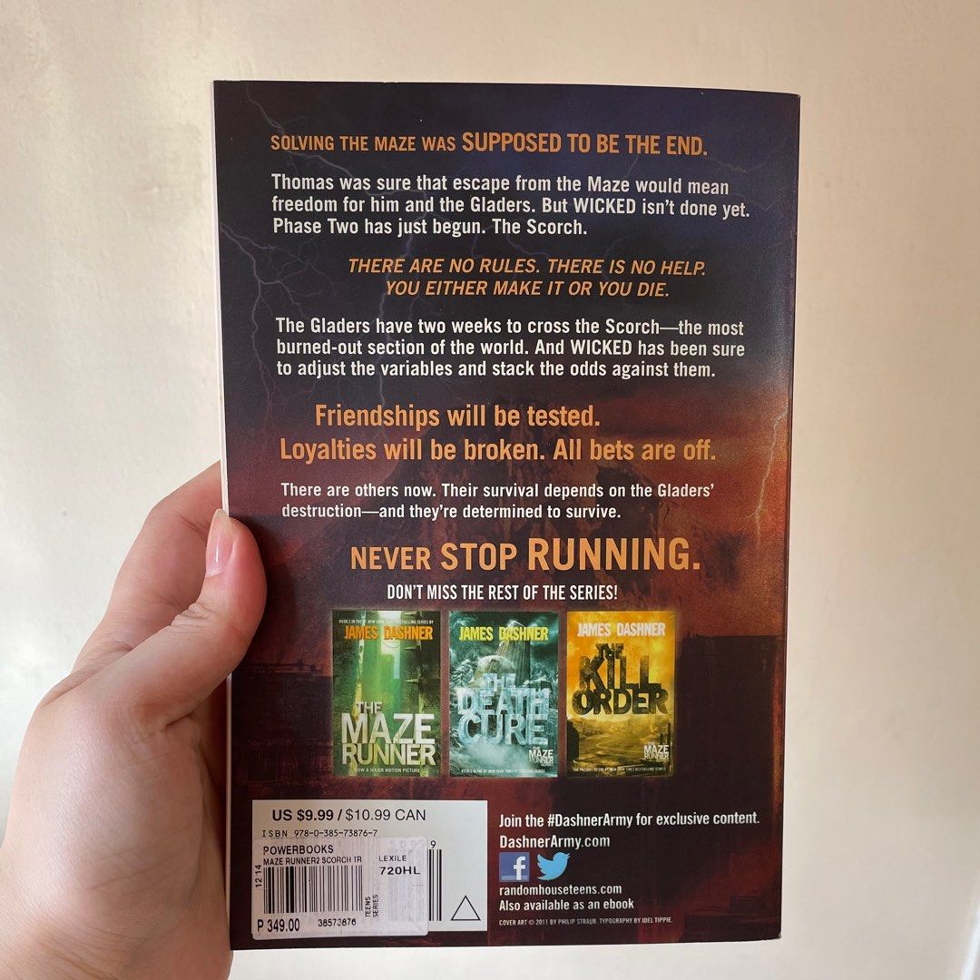 The Scorch Trials by James Dashner (The Maze Runner series), Hobbies ...