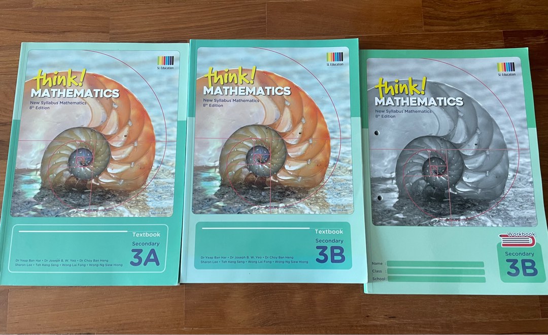 think! Mathematics Sec 3A Textbook + Sec 3B Textbook&Workbook, Hobbies ...
