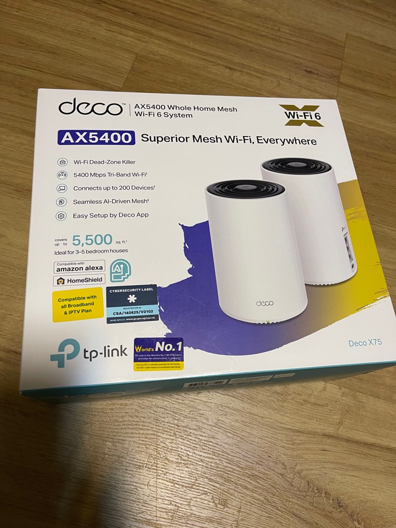 TP-Link Deco X75 (2 pack) Ax5400 Mesh WiFi 6, Computers & Tech, Parts ...