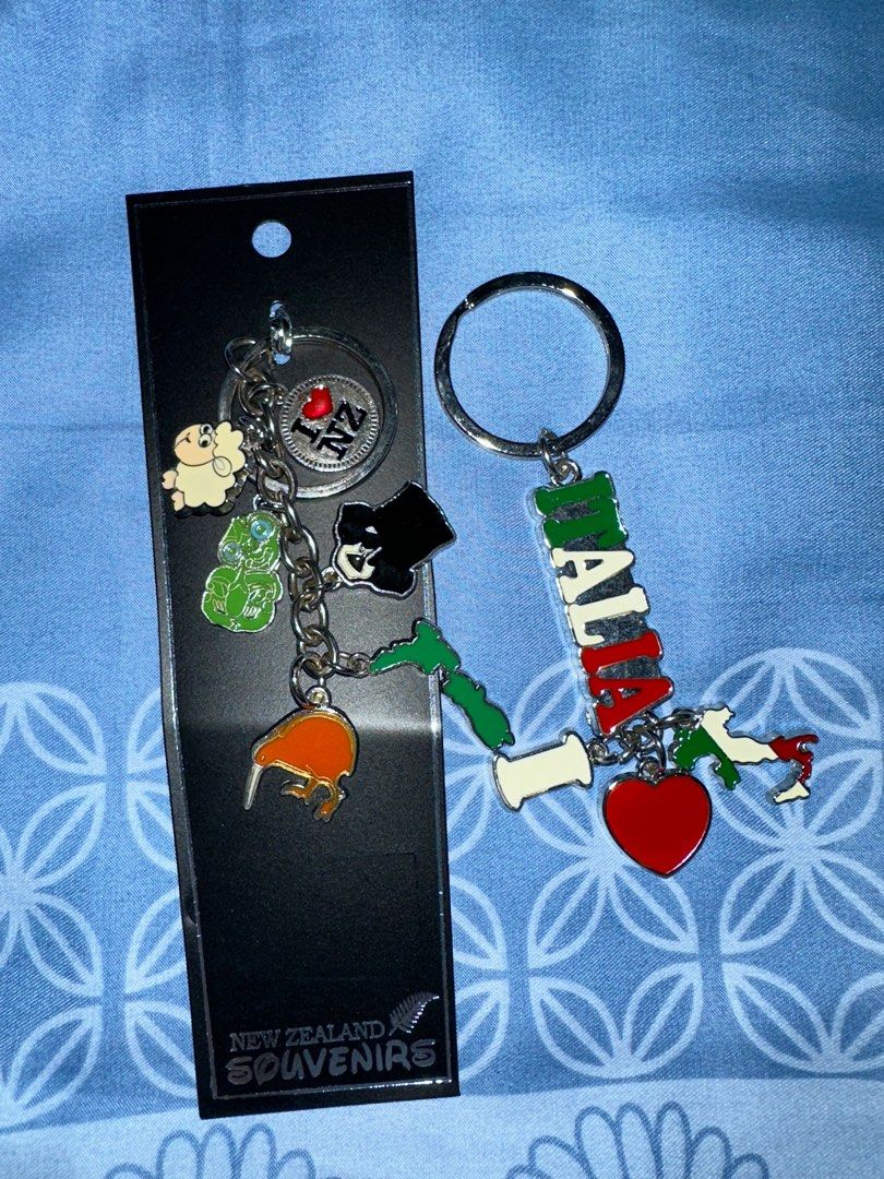Travel Keychains souvenir form New Zealand and Italy, Hobbies & Toys ...