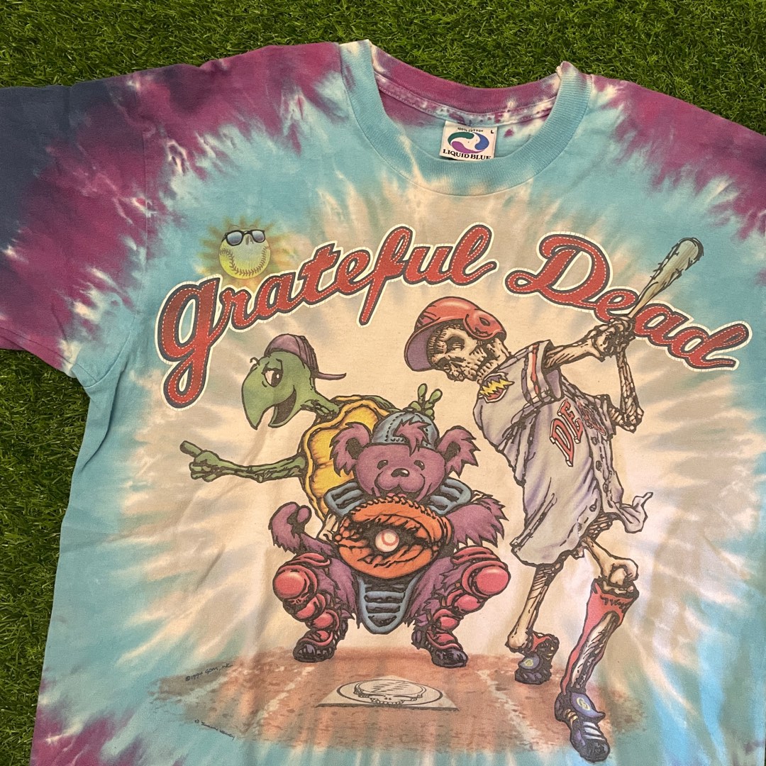 Vintage 1994 Liquid Blue Grateful Dead Steal Your Base Tie Dye Shirt ...