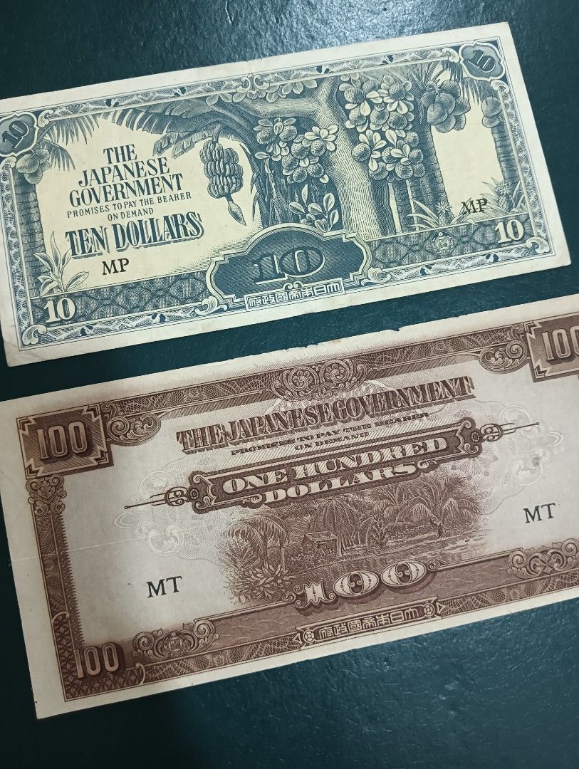 Vintage 40s Japanese Occupation of Malaya Bank Notes (WW2), Hobbies ...
