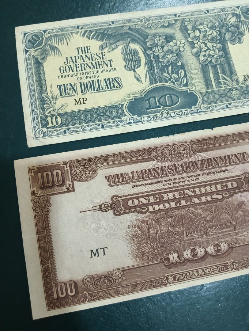 Vintage 40s Japanese Occupation of Malaya Bank Notes (WW2), Hobbies ...