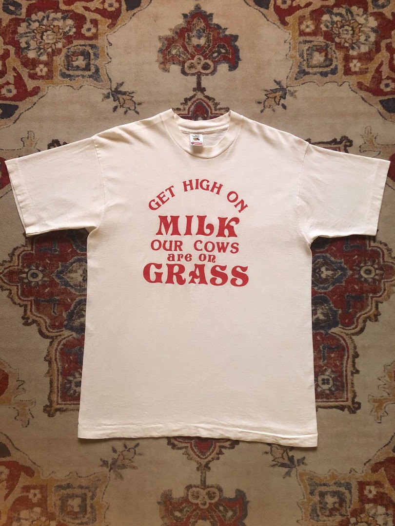 Vintage 90s Milk Statement Humor Shirt, Men's Fashion, Tops & Sets ...