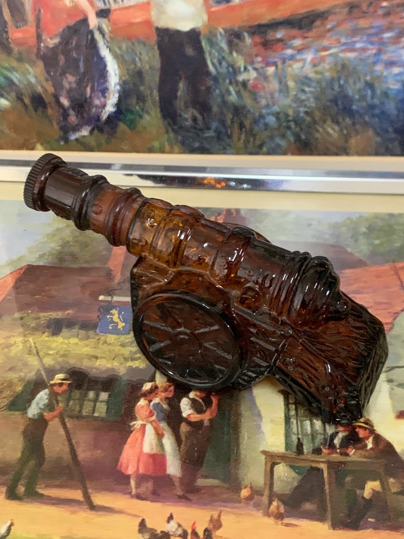 ️Vintage Avon Perfume Aftershave Bottle, Siege Cannon Gun, Brown Glass ...