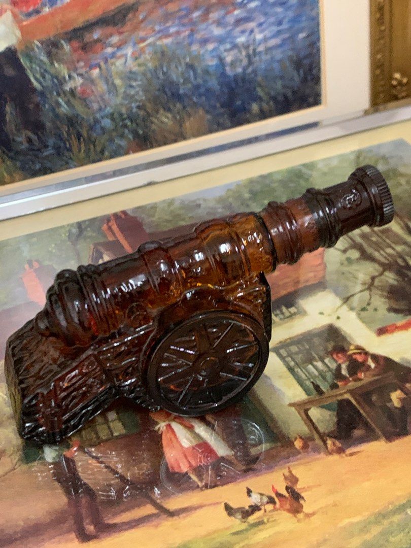 ️Vintage Avon Perfume Aftershave Bottle, Siege Cannon Gun, Brown Glass ...