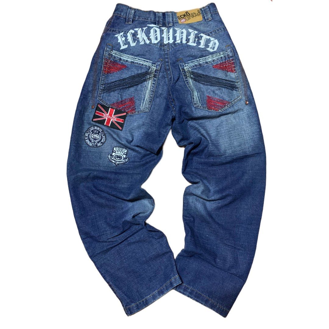 Vintage Ecko Untld. Arc Logo Baggy Jeans, Men's Fashion, Bottoms, Jeans ...