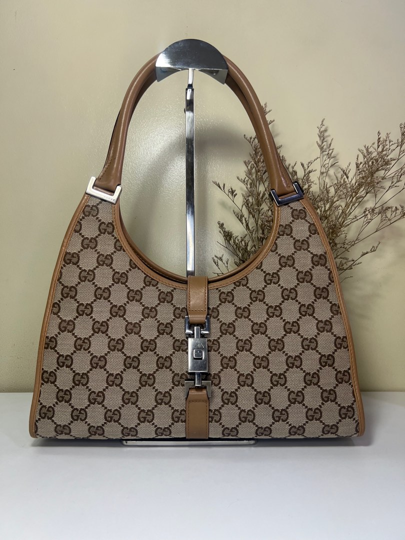 Vintage Gucci Jackie Monogram Shoulder Bag, Luxury, Bags & Wallets on ...