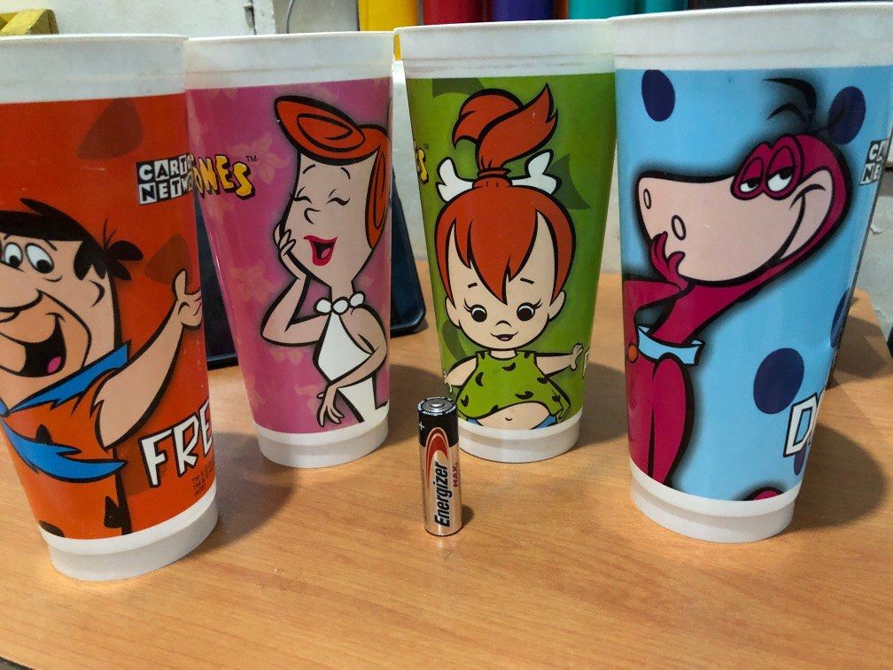 Vintage the Flintstones Cup Set, Hobbies & Toys, Memorabilia ...