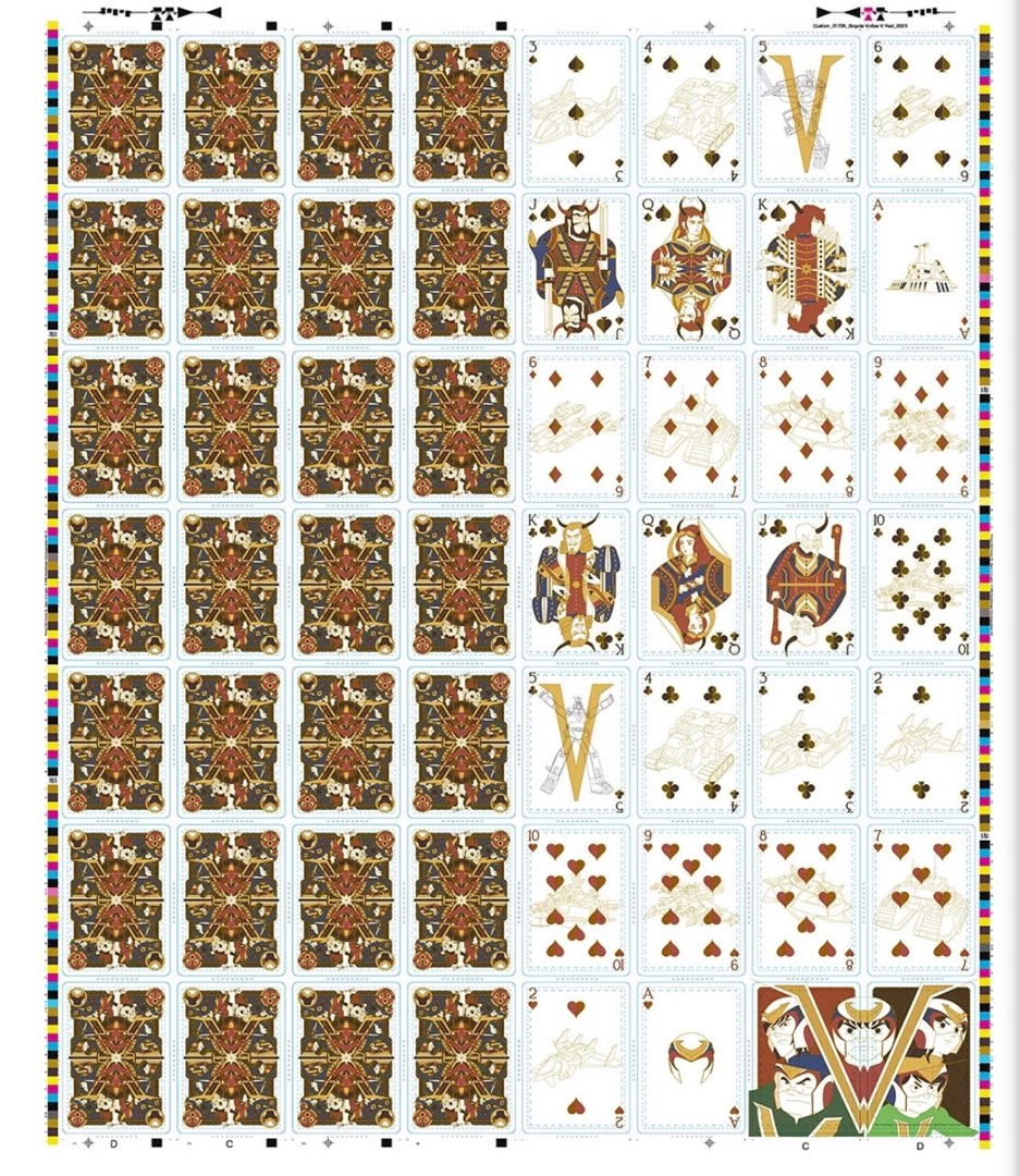 Voltes V Playing Cards Uncut Sheet (Very Limited), Hobbies & Toys, Toys ...