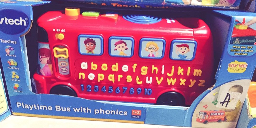 Vtech Playtime Bus with Phonics, Hobbies & Toys, Toys & Games on Carousell
