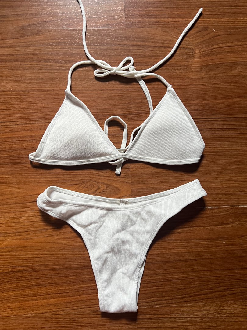 White String Bikini, Women's Fashion, Swimwear, Bikinis & Swimsuits on ...