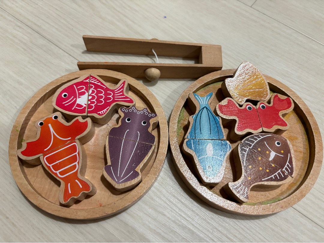 Wooden Magnetic Fish Toys, Hobbies & Toys, Toys & Games on Carousell