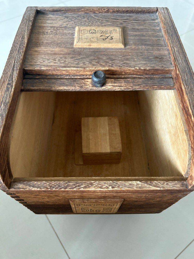 Wooden Rice Container - 5 Kg, Furniture & Home Living, Kitchenware ...