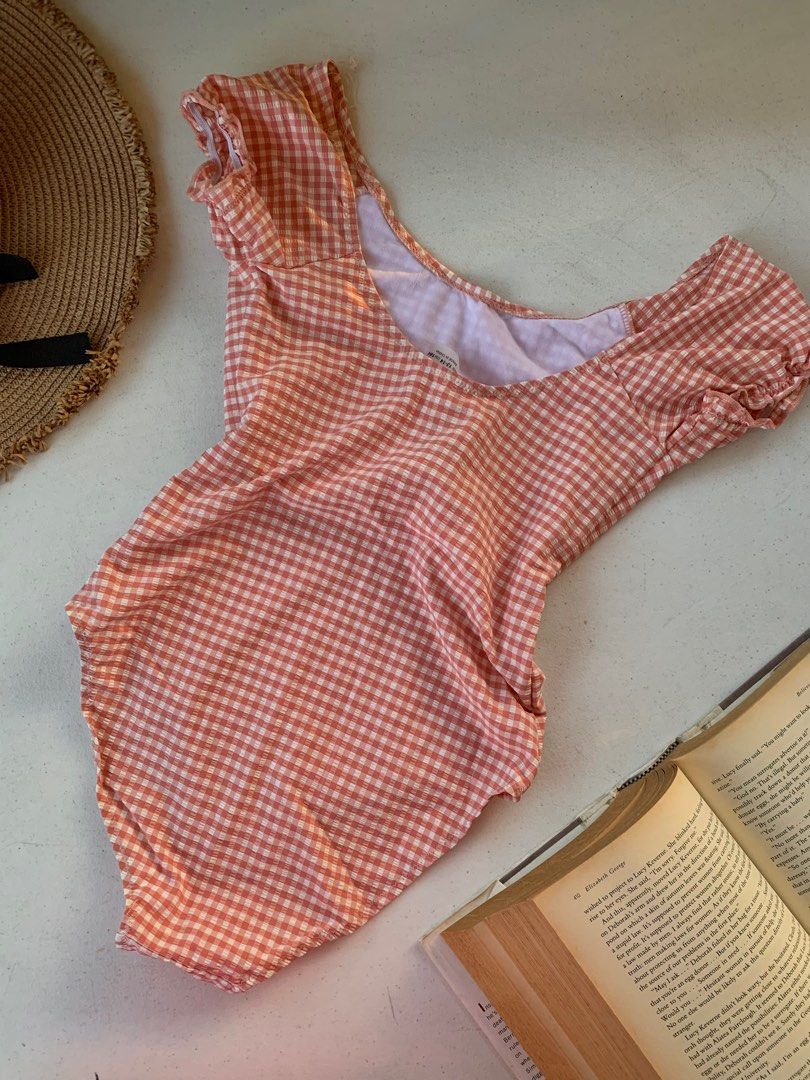 zara checkered body suit, Women's Fashion, Tops, Others Tops on Carousell