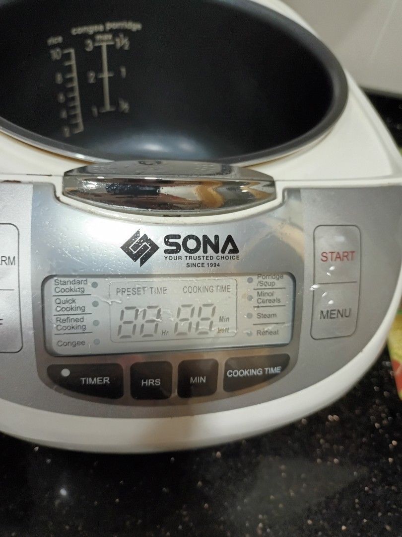 1.8L Non sticky Rice Cooker with 8 different Functions , used once only ...