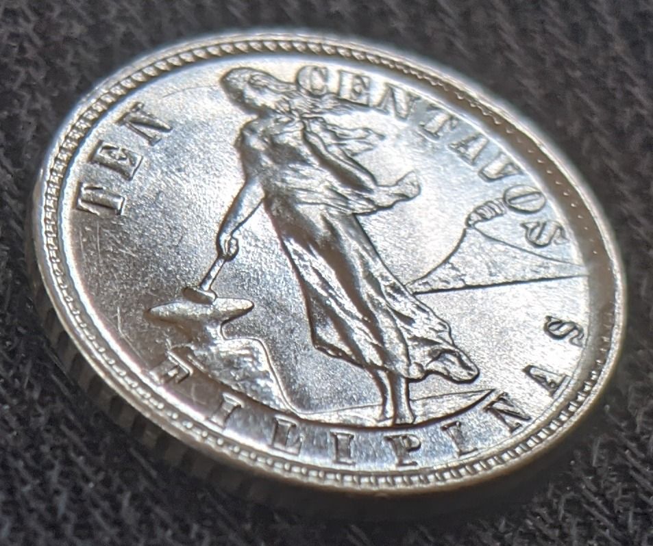 1941 Philippines 10 Centavos - commonwealth period silver coin, Hobbies ...