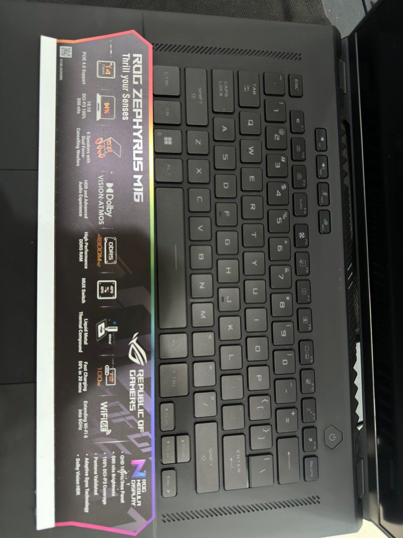 Asus Rog zephyrus M16, 電腦＆科技, 手提電腦 - Carousell