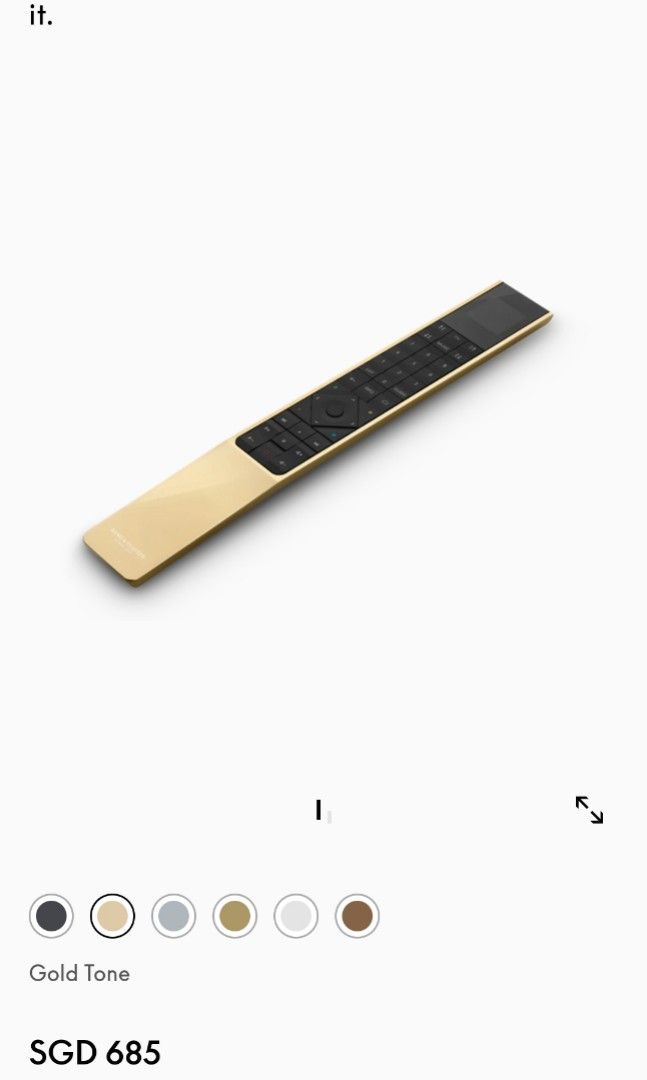 Bang&Olufsen B&o beoremote one gold, Audio, Soundbars, Speakers ...