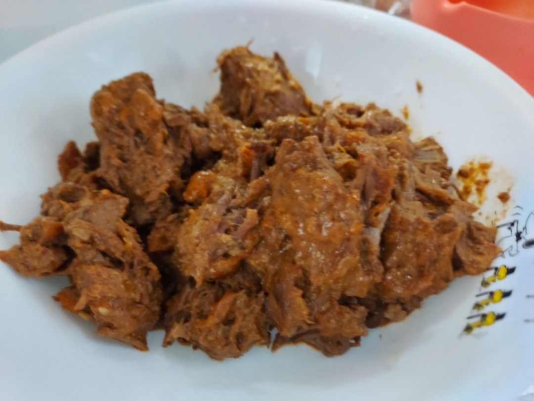 Slow-cooked Beef Rendang and yellow turmeric rice, Food & Drinks, Local ...