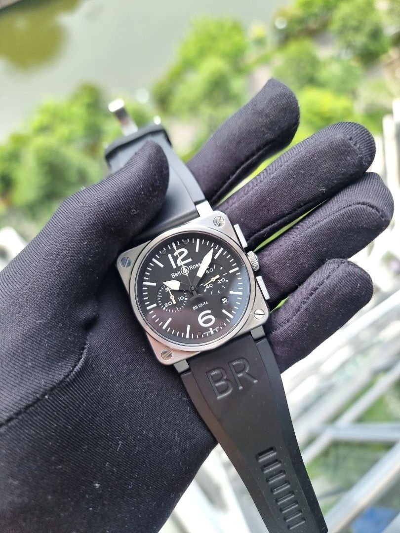 BELL & ROSS BR03-94 BR 03 03-94 CHRONO CHRONOGRAPH CHRONOGRAPHE BR0394 ...