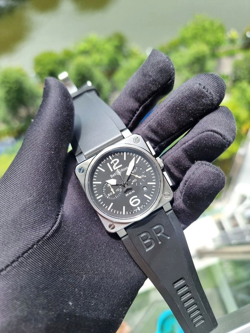 BELL & ROSS BR03-94 BR 03 03-94 CHRONO CHRONOGRAPH CHRONOGRAPHE BR0394 ...