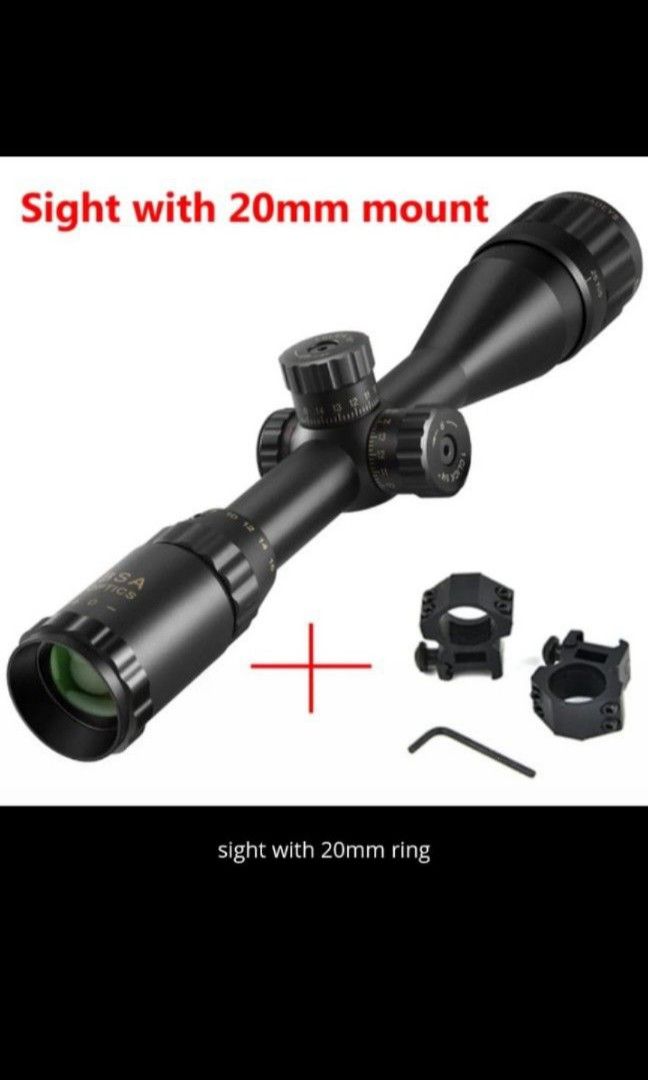 BNIB BSA OPTICS 4-16x44 ST Tactical Optic Sight Green Red Illuminated ...