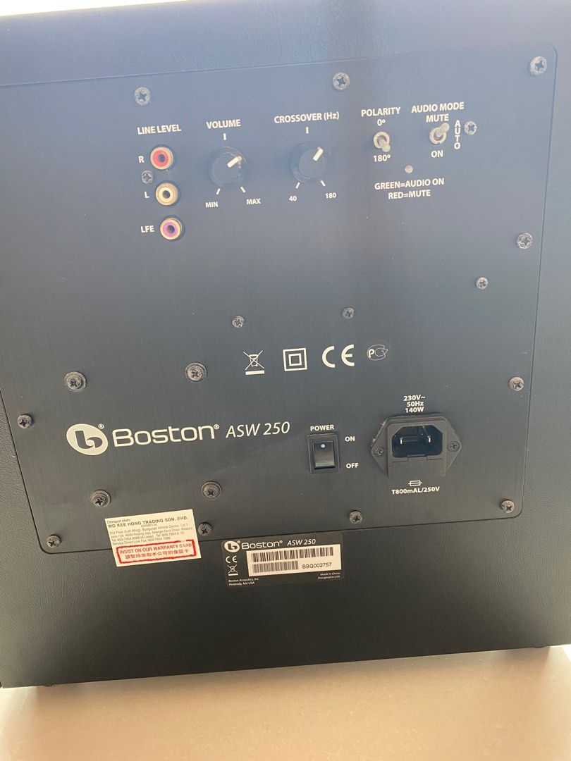 Boston Acoustics active subwoofer, Audio, Soundbars, Speakers ...