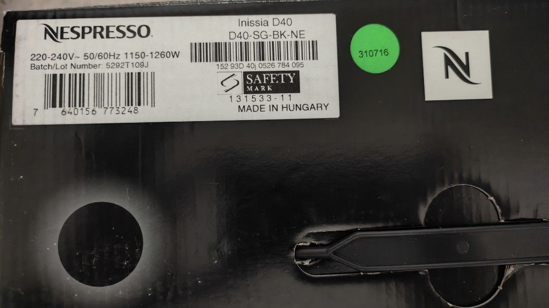 Brand New Unused Nespresso Inissia Coffee Maker, TV & Home Appliances ...