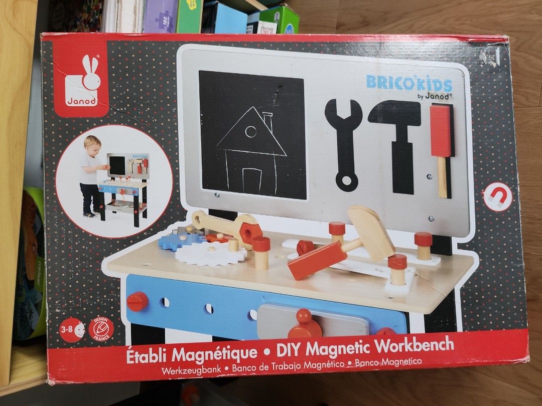 BrIcoKids by Janod DIY magnetic workbench, Hobbies & Toys, Toys & Games ...