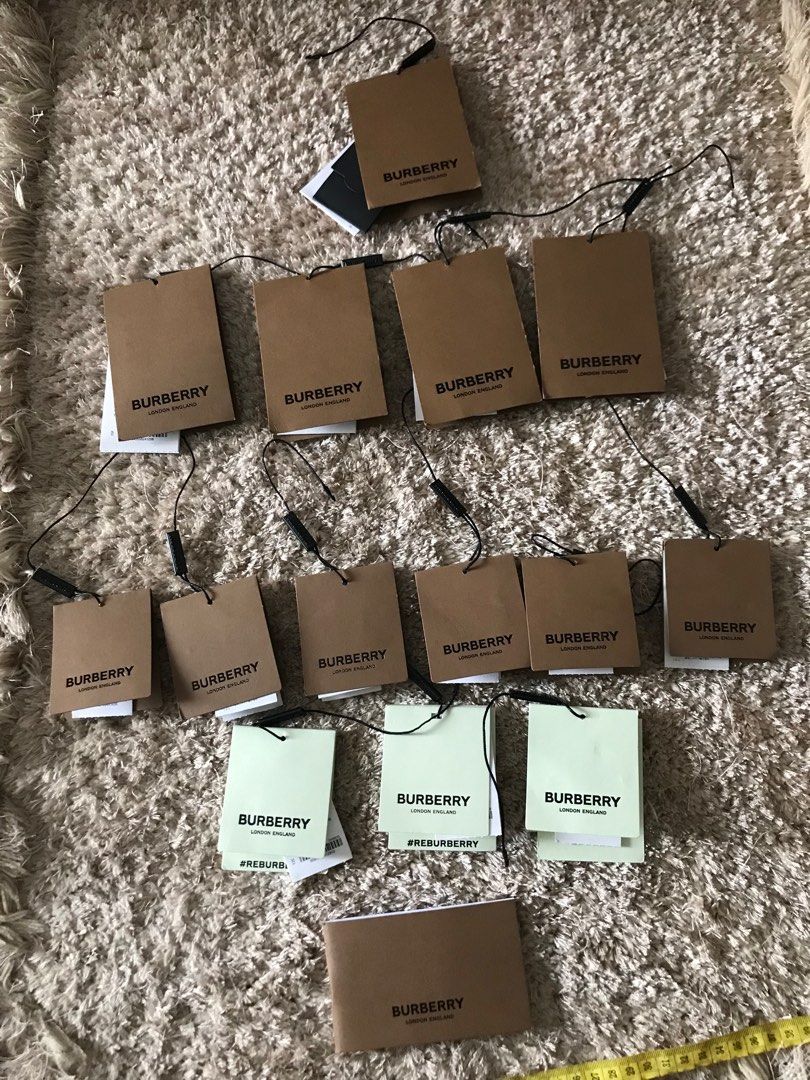 BURBERRY TAG LABEL PRICE BOOKLET CARD NEW AUTHENTIC HARGA SATUAN YA ...