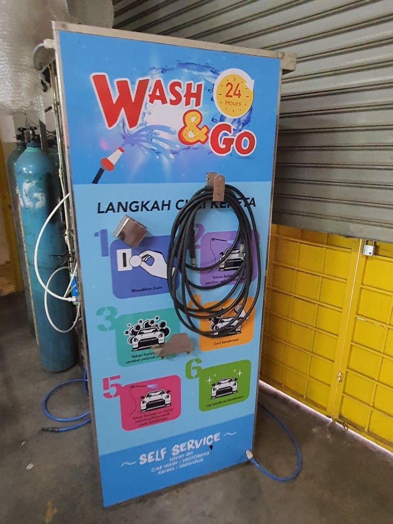 Wash & Go Car wash Vending Machine Layan Diri, Looking For on Carousell